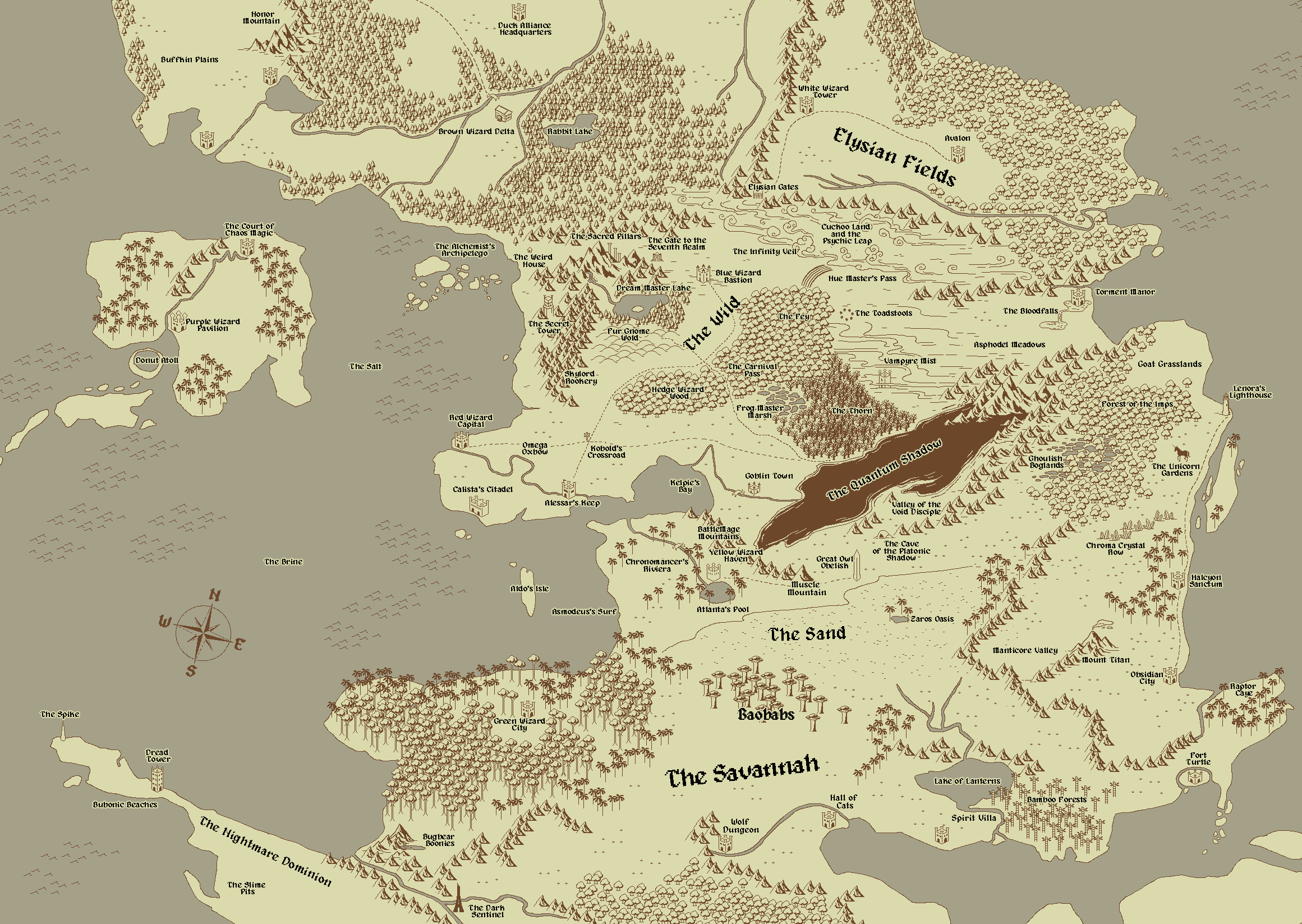 Charting this world is a work in progress, and this map will soon expand...